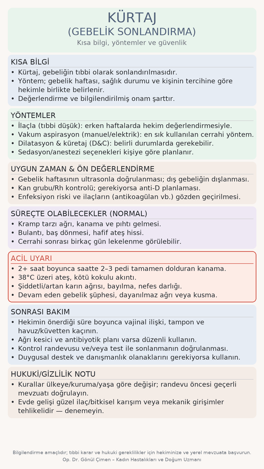 Kürtaj (Gebelik Sonlandırma) Nedir? Kürtaj Nasıl ve Ne Zaman Yapılır ...